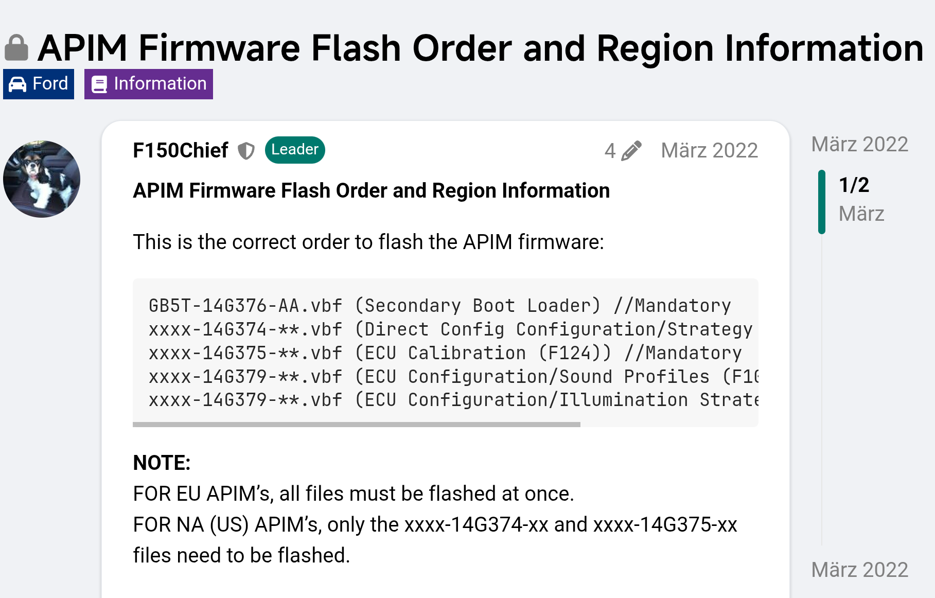 Bricked APIM from using GB5T-14G374-AF - Ford Update Support - CyanLabs Official Community